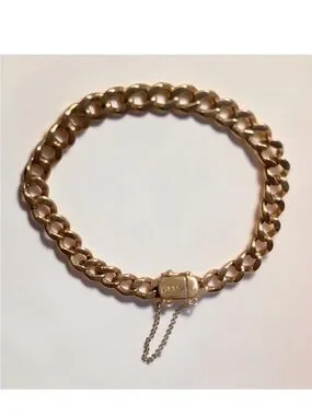 Source Unknown | Accessories | Stunning 8k Gold Chain Link Bracelet ...